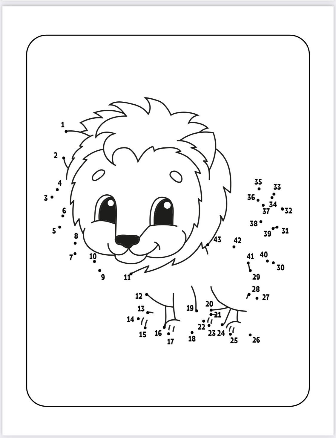 50 Connect the Dot Coloring Pages, Dot to Dot Coloring Pages - Etsy