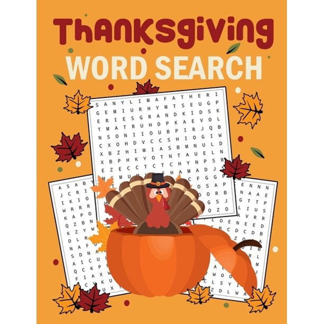 32 Thanksgiving Word Search, Coloring Pages - Etsy