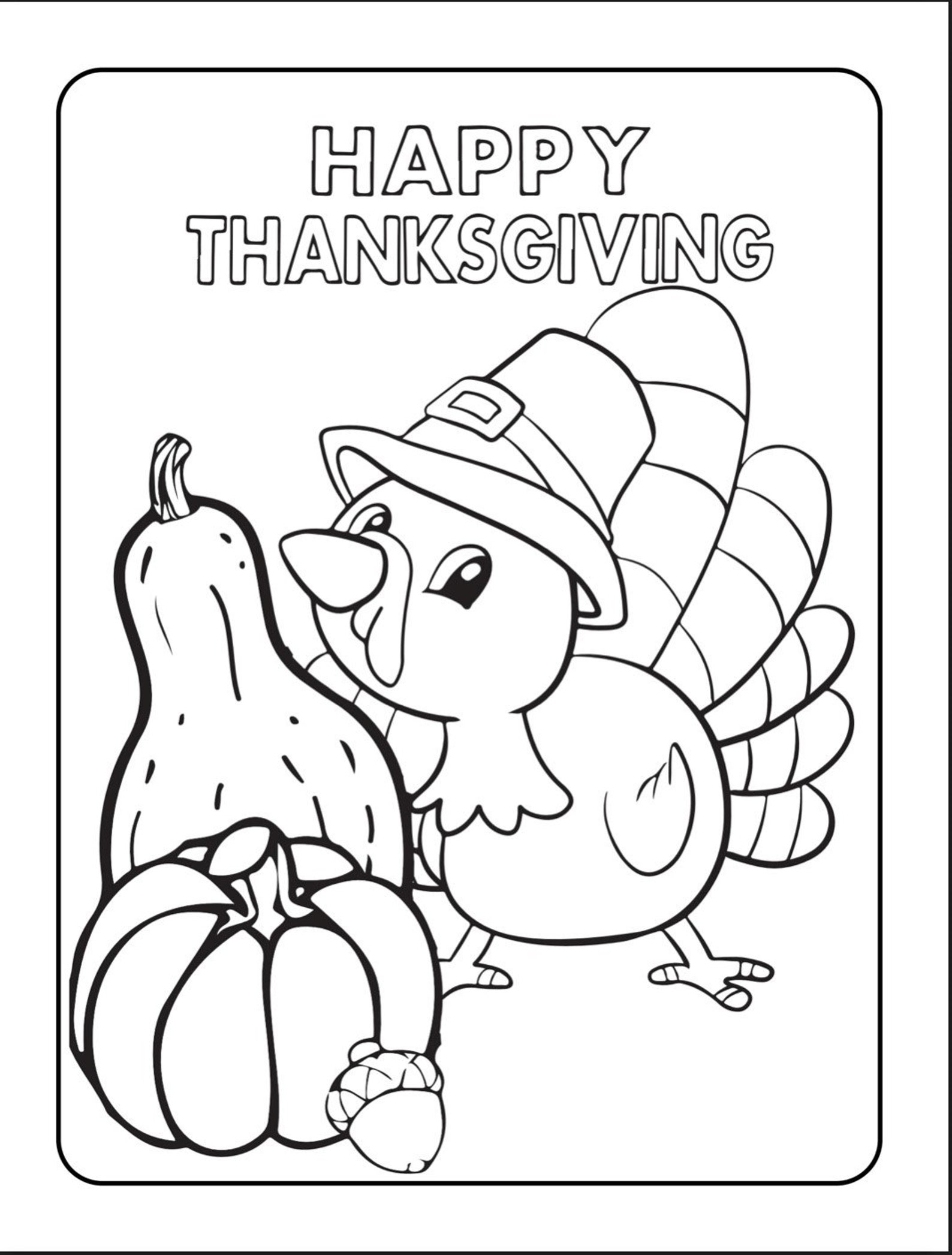 100 Thanksgiving Coloring Pages, Thanksgiving Coloring Book - Etsy