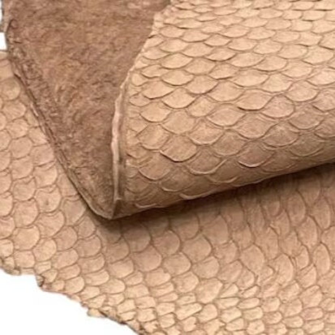 Tilapia Fish Leather, Beige Colour, Large Size - Etsy