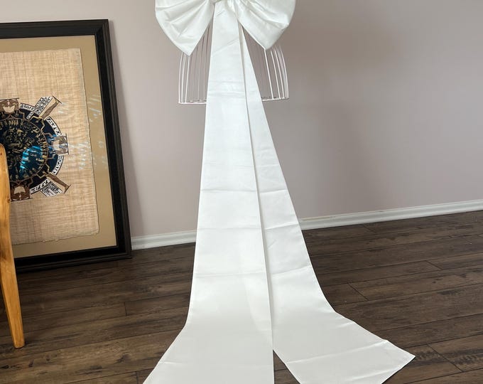 Giant Satin Bow Detachable, Removable Satin Bow With Train, Wedding ...