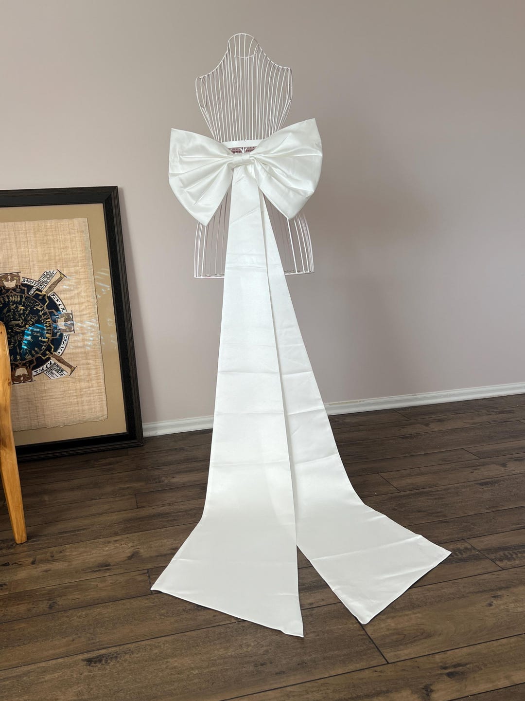 Giant Satin Bow Detachable, Removable Satin Bow With Train, Wedding ...