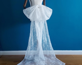 Wedding Bow With Train - Etsy