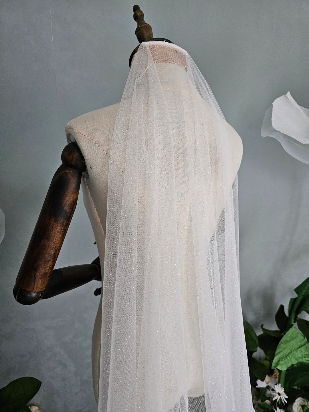 Glitter Cathedral Veil, Super Soft Sparkle Veil, Bespoke Veil, Wedding ...