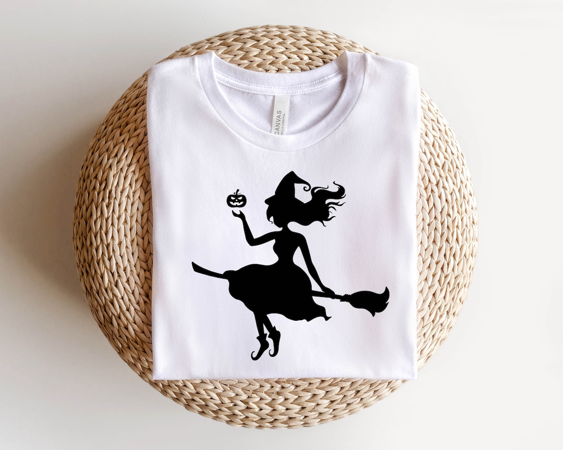 Witch SVG, Flying Witch Svg, Witch Flying Silhouette Clipart SVG ...