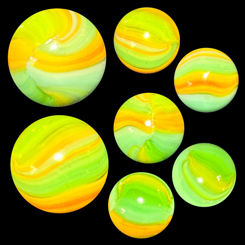 Vintage Marble Peltier Citris Rainbo Marble Mint .64” - Etsy