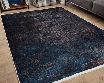 8x10 Navy Blue Rug - Etsy