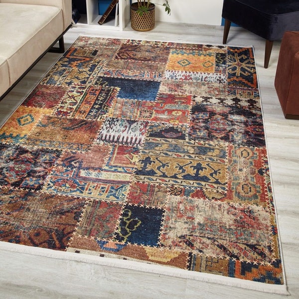 Patchwork Rug - Etsy