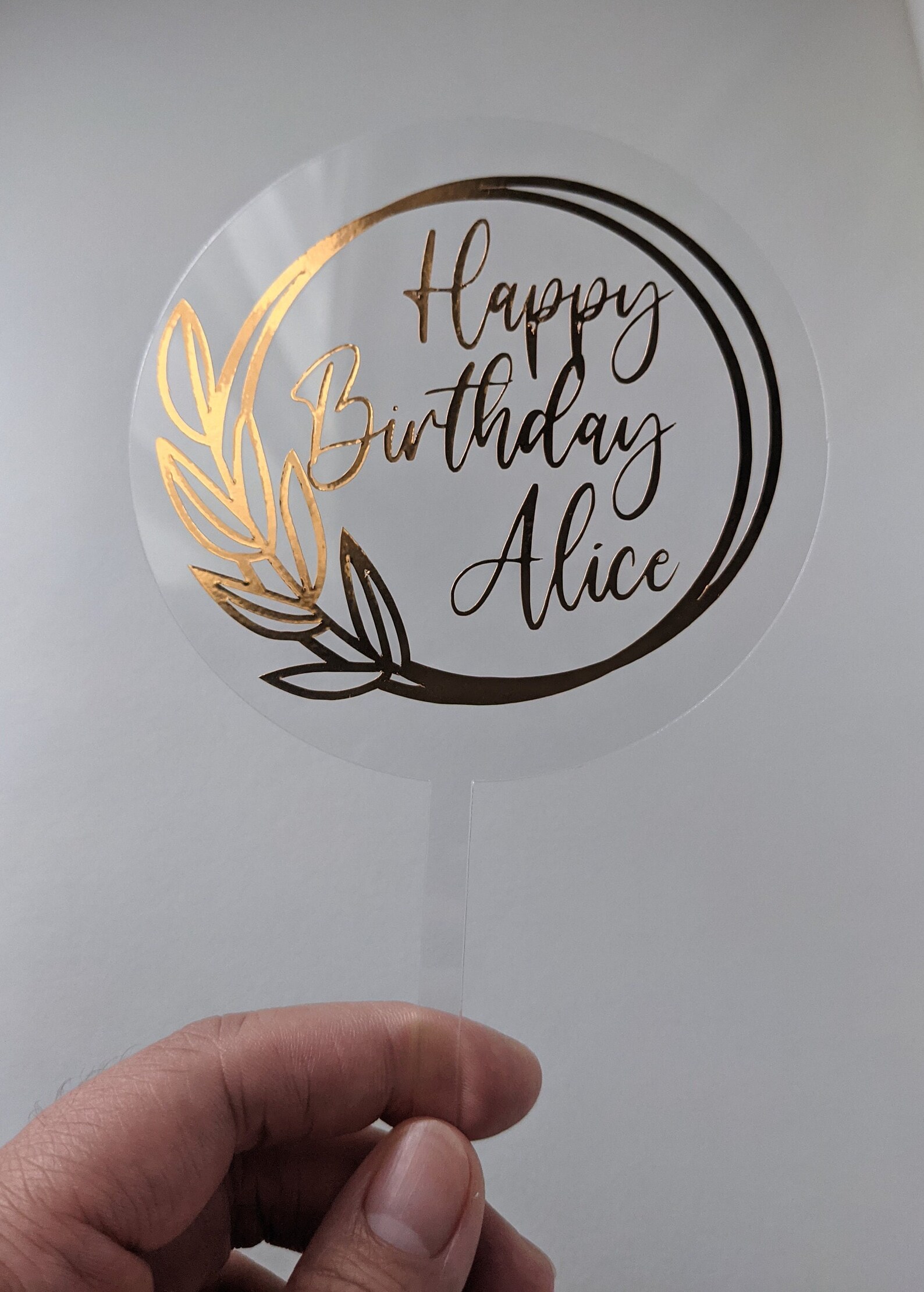 Custom Clear Circle Cake Topper: Birthday & Special Occasions - Etsy