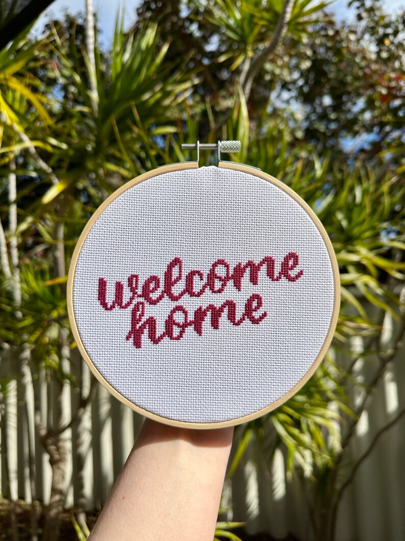 Welcome Home – Printable Cross Stitch Pattern – Instant Downloadable ...