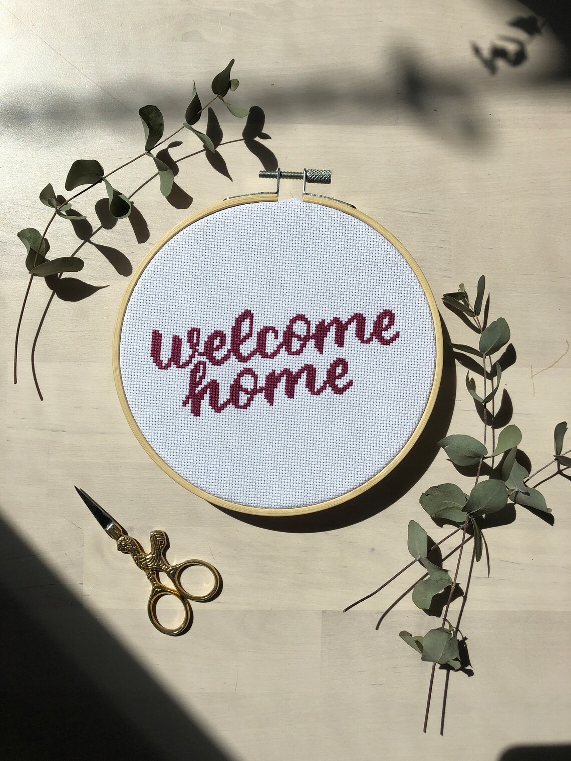 Welcome Home – Printable Cross Stitch Pattern – Instant Downloadable ...