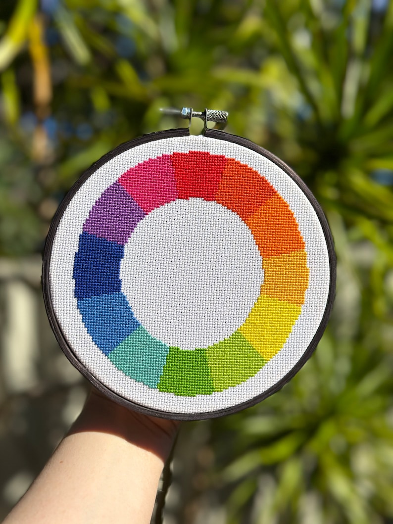 Colour Wheel – Graphic Design – Printable Quick Cross Stitch Pattern ...