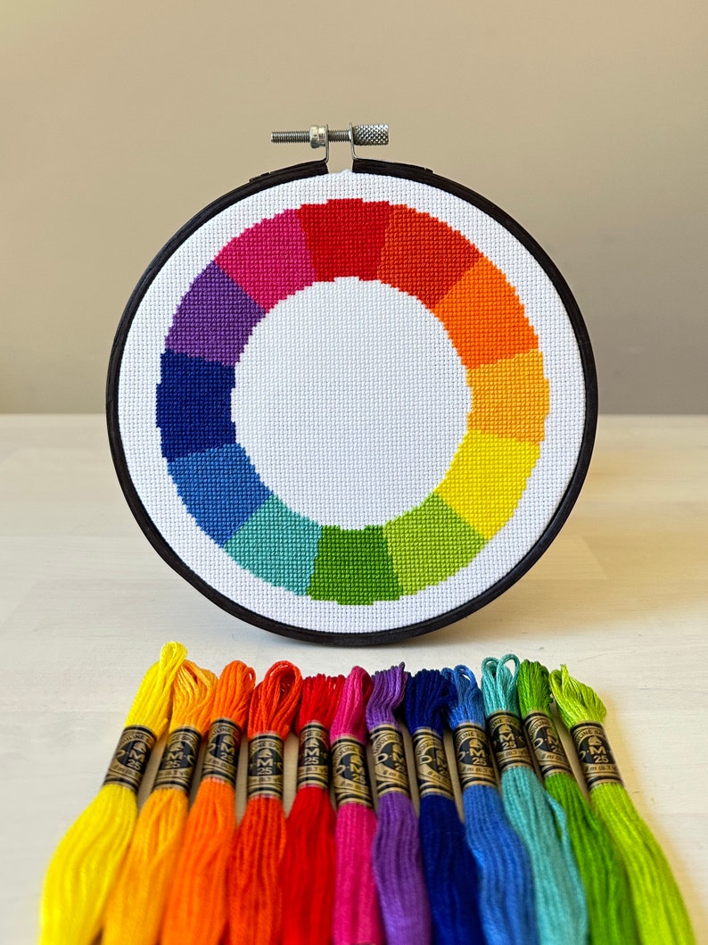 Colour Wheel – Graphic Design – Printable Quick Cross Stitch Pattern ...