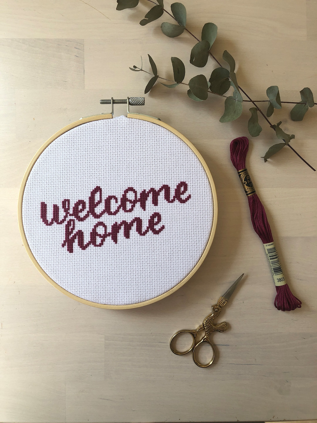 Welcome Home – Printable Cross Stitch Pattern – Instant Downloadable ...