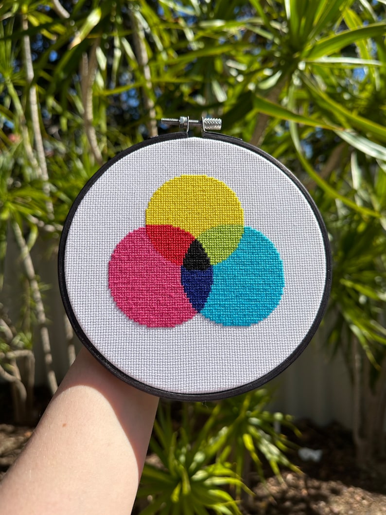 CMYK Graphic Design Printable Quick Cross Stitch Pattern Instant ...