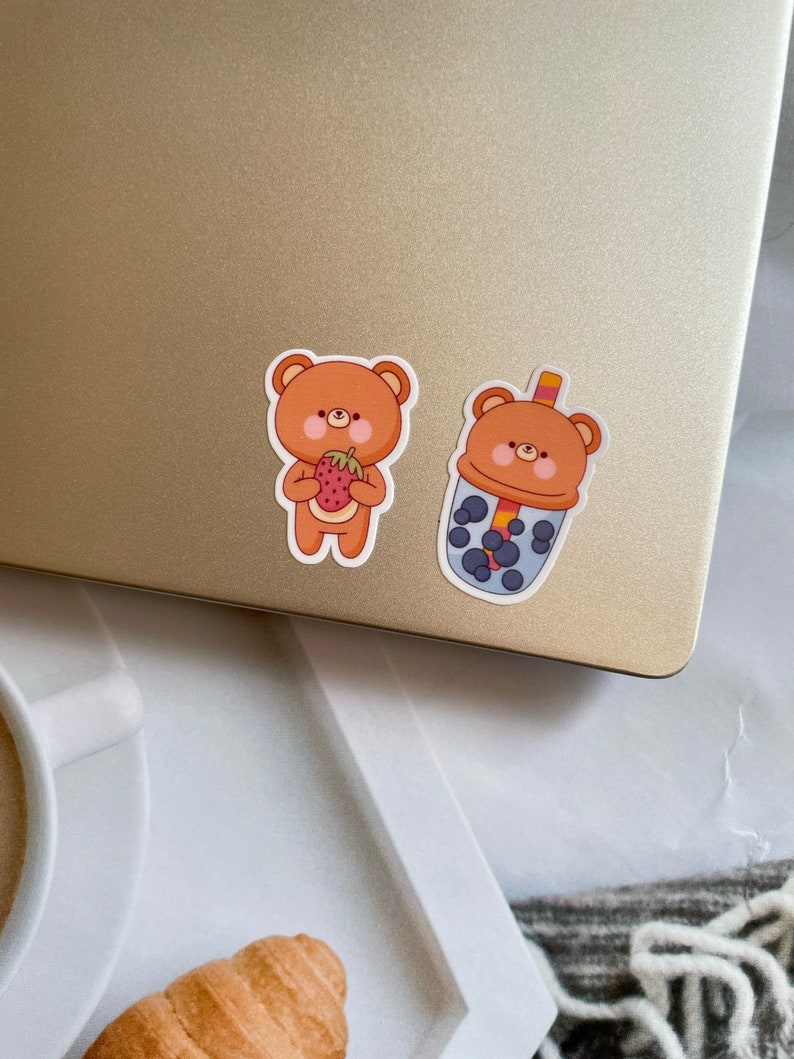 Cute Animal Boba Stickers Sheets / Bubble Tea Stickers / - Etsy