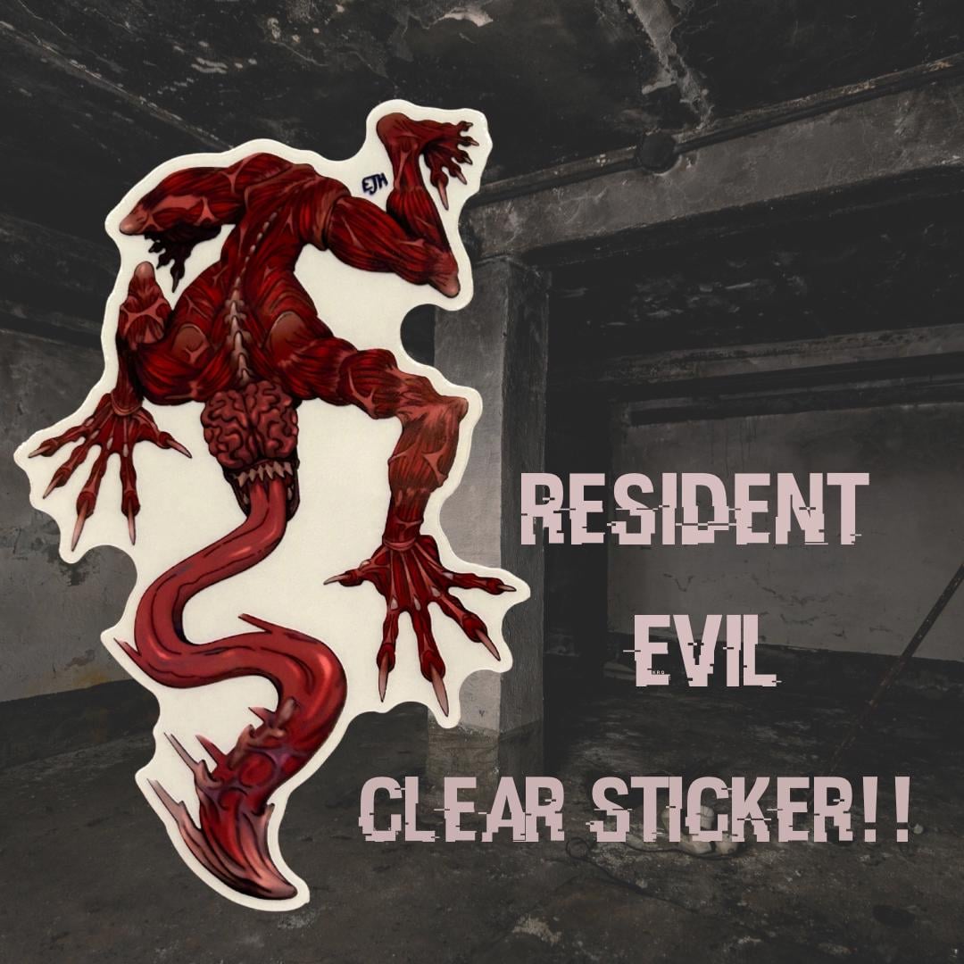 Resident Evil Licker Sticker, CLEAR Sticker, 5”, Waterproof - Etsy