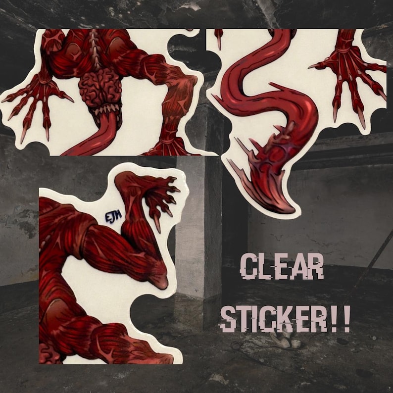 Resident Evil Licker Sticker, CLEAR Sticker, 5”, Waterproof - Etsy