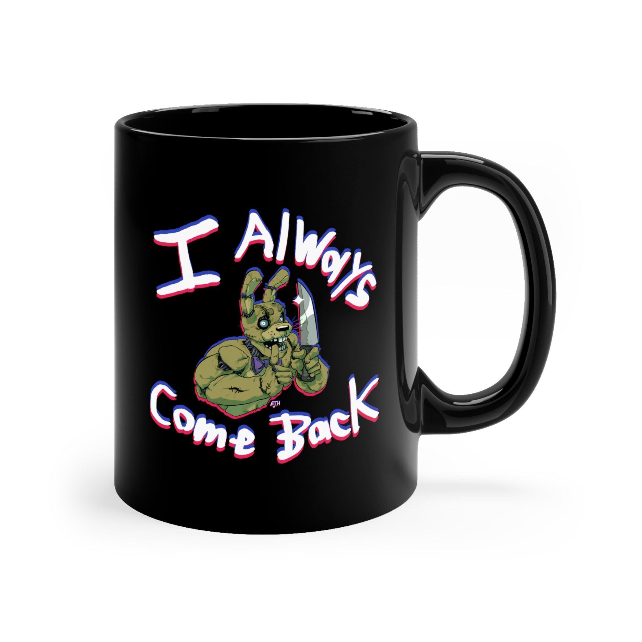 FNAF Springtrap/springbonnie, I Always Come Back, 11oz Black Mug - Etsy