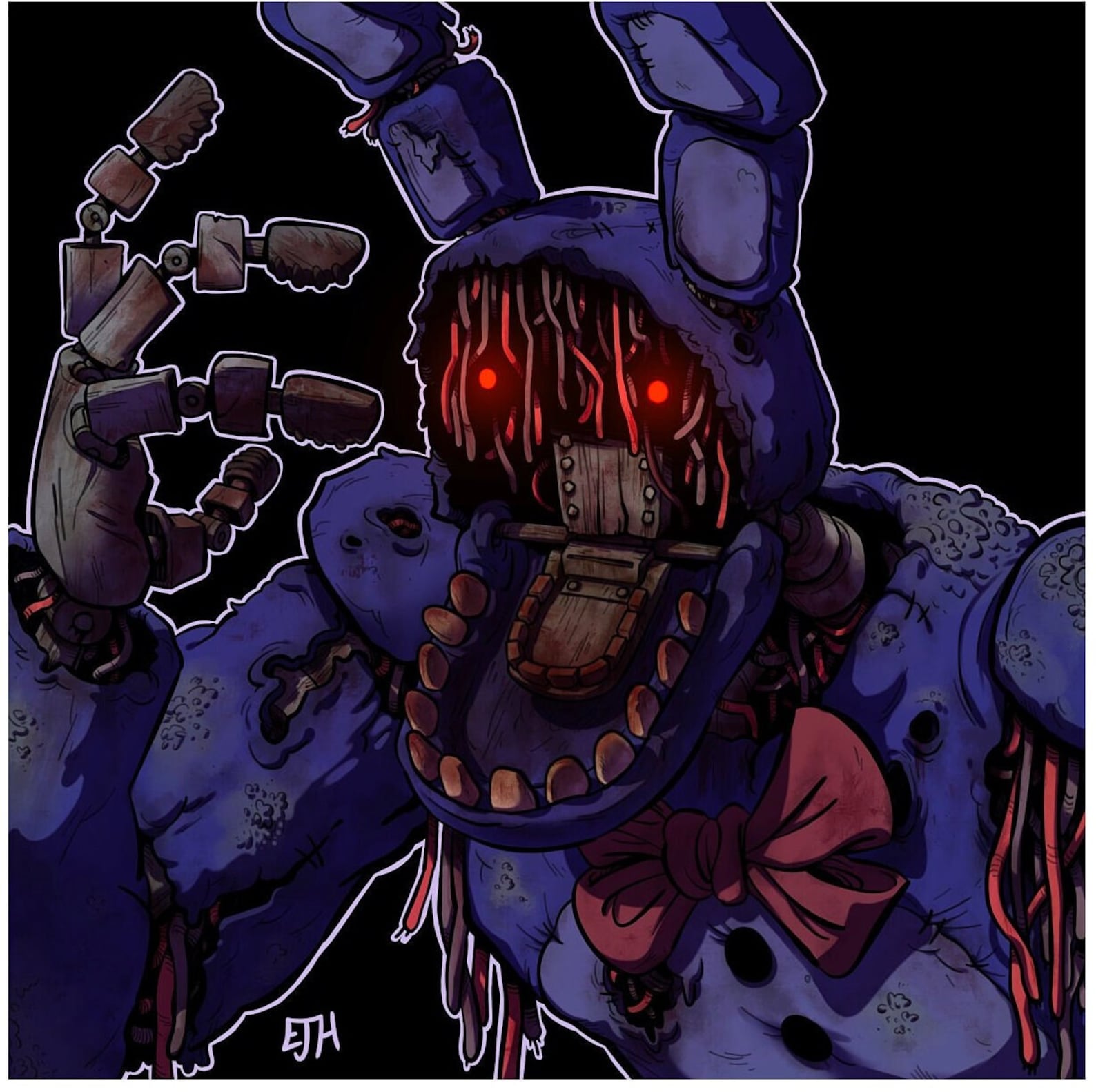 Withered Bonnie, FNAF Inspired Print, 8x8 Size. - Etsy