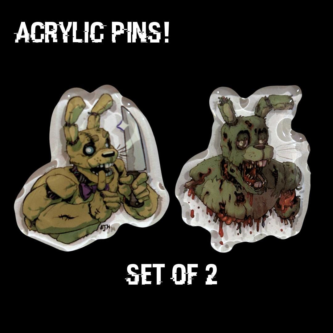 FNAF Inspired, Springtrap Pin, Acrylic - Etsy