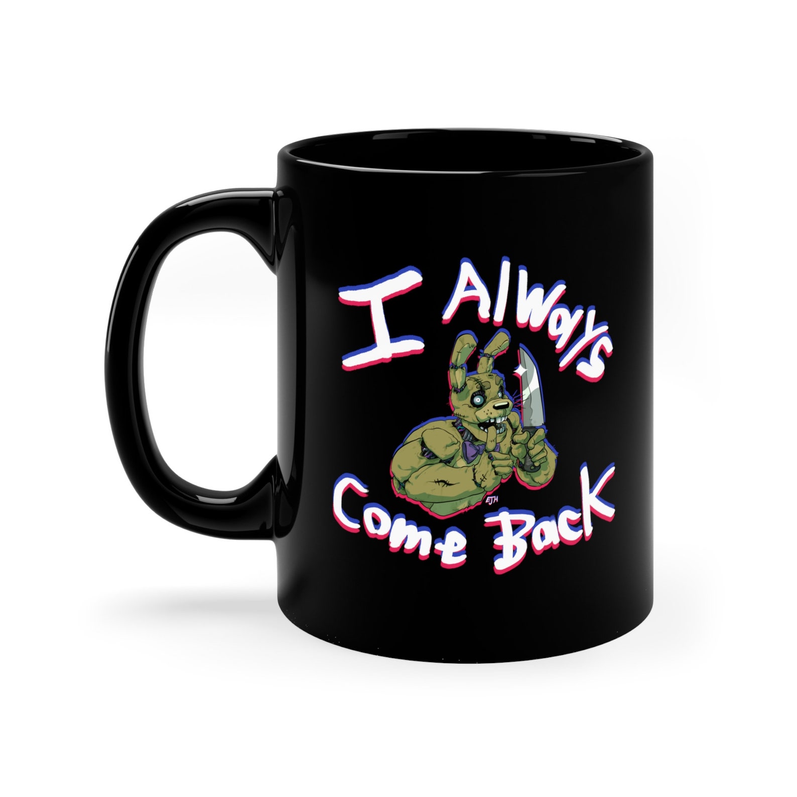 FNAF Springtrap/springbonnie, I Always Come Back, 11oz Black Mug - Etsy