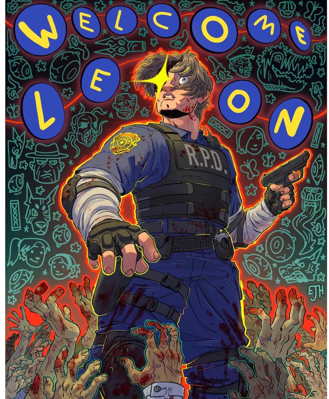 Welcome Leon. RE2 Remake Leon 8x10 Sized Print. - Etsy