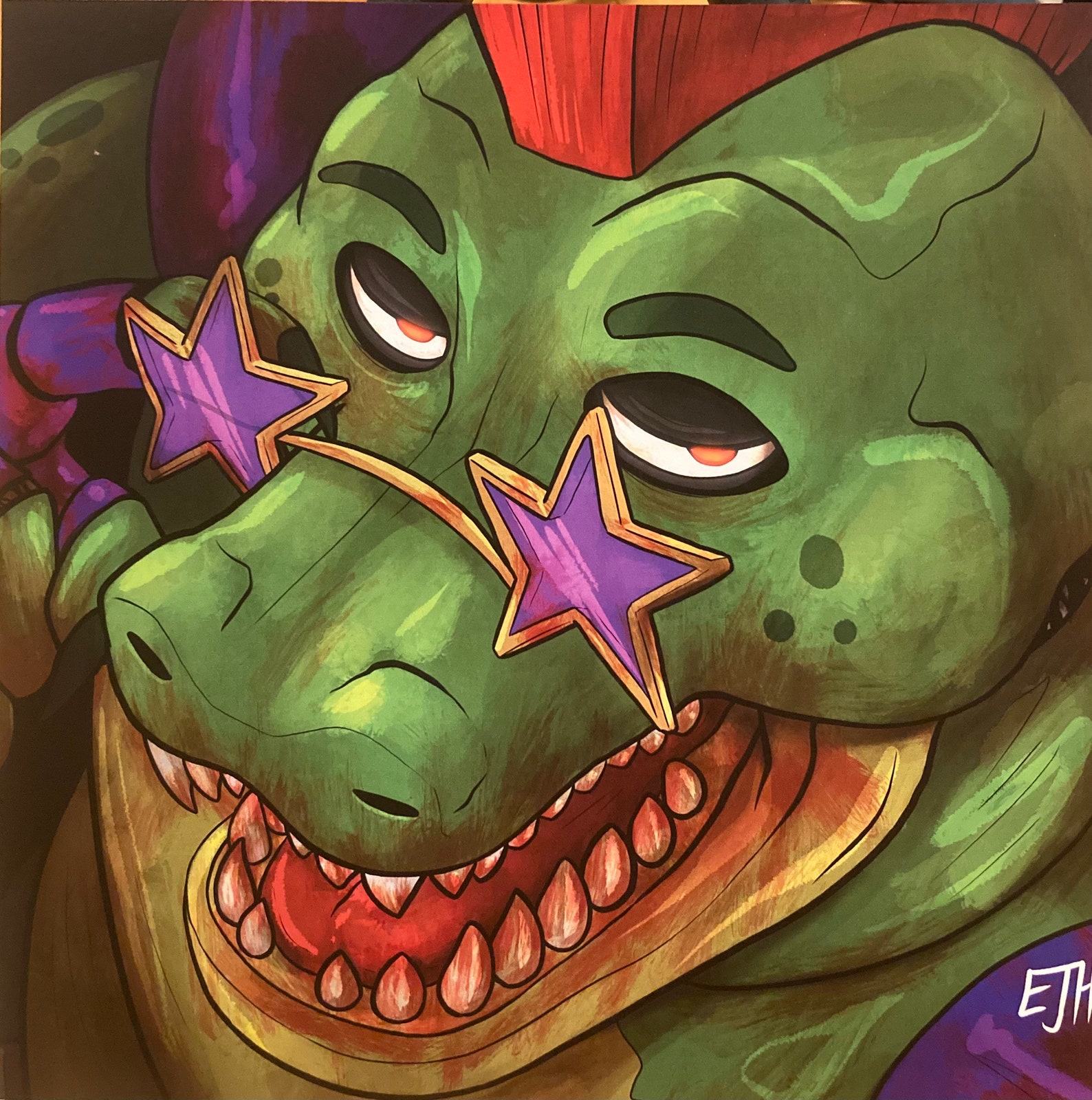Five Nights at Freddy’s, Glam Rock Monty, 8x8 Art Print, Fanart Print ...