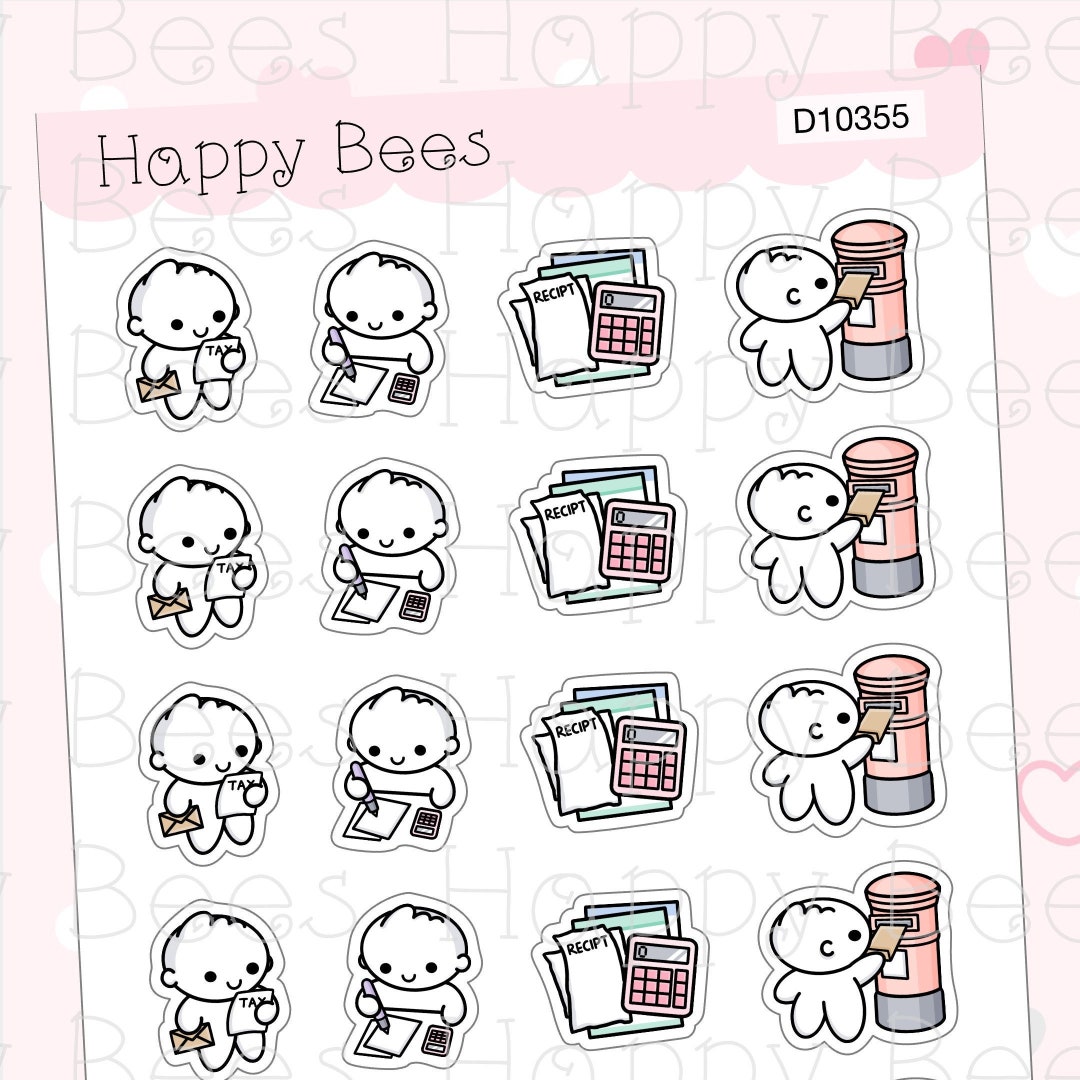 Tax Return Doodles Cute File Tax Finance Money Planner - Etsy