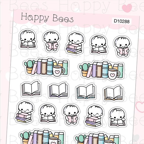 Reading Doodles & Dividers Cute Books Planner Stickers - Etsy