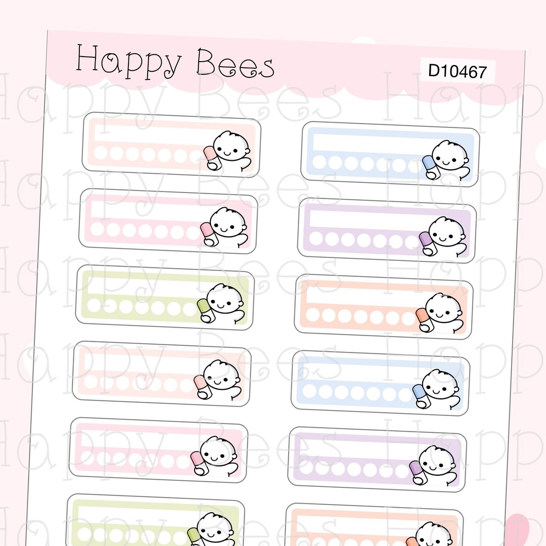 Medicine Weekly Tracker Cute Medication Sick Planner Stickers D10467 - Etsy