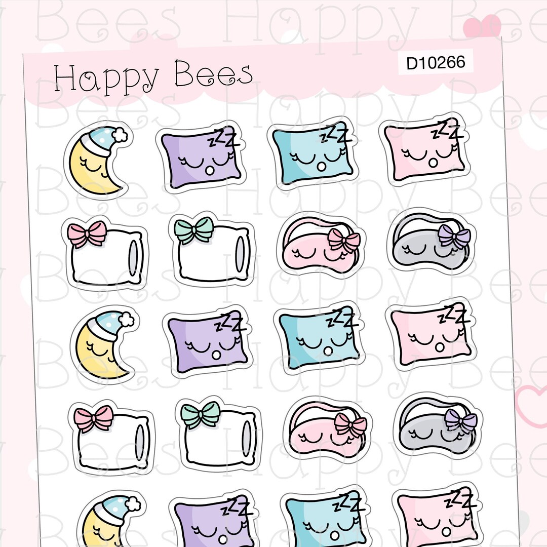Sleep Doodles Cute Pillows Day off Planner Stickers D10266 - Etsy