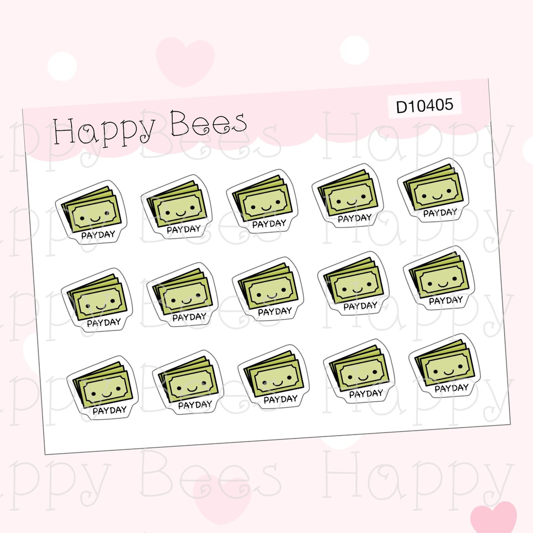 Mini Payday Doodles - Cute Finance Planner Stickers D10405 - Etsy