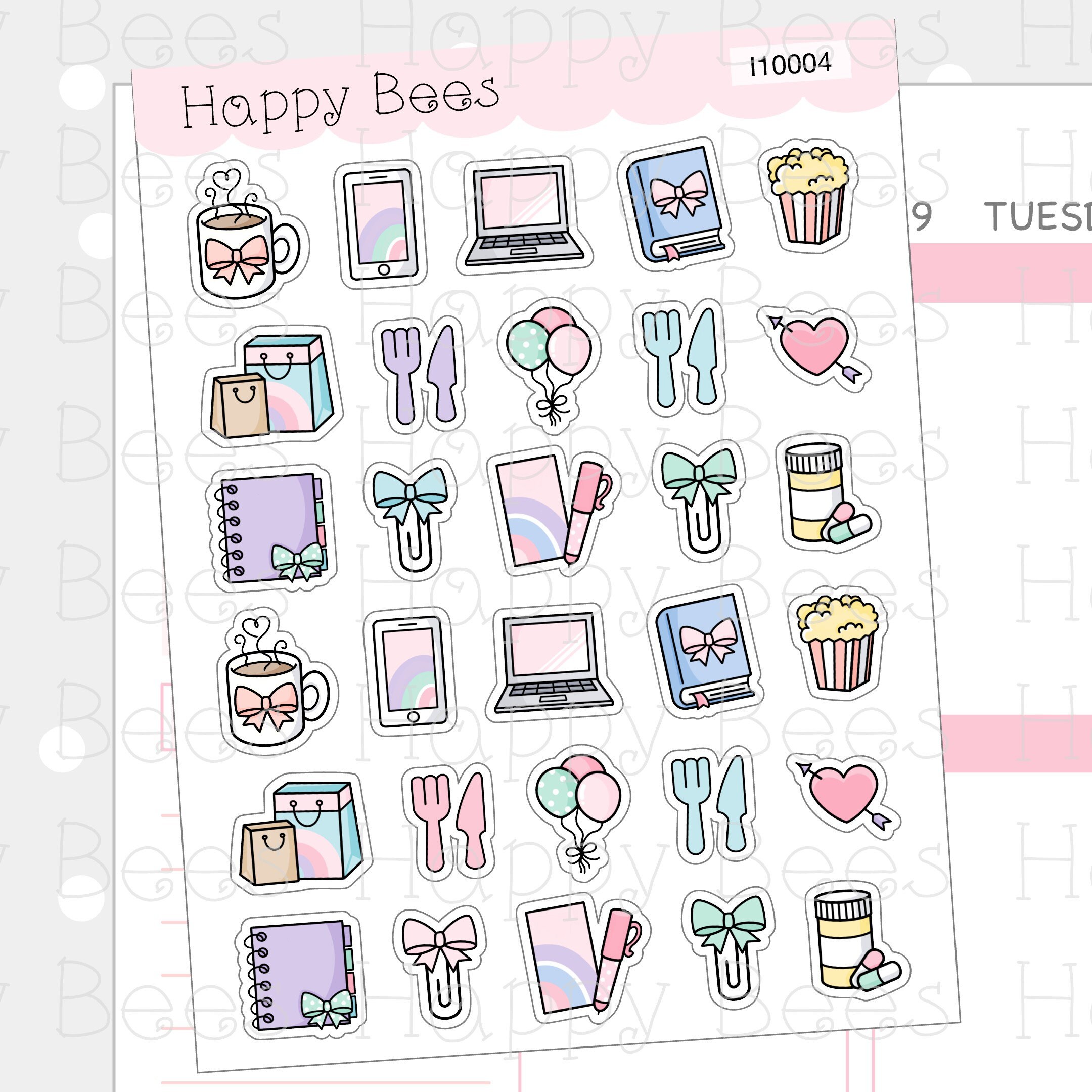 Everyday Icons Vol.2 Functional Cute Doodles Planner - Etsy