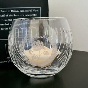 Vintage Stuart England Rose Princess Diana Crystal Floating - Etsy