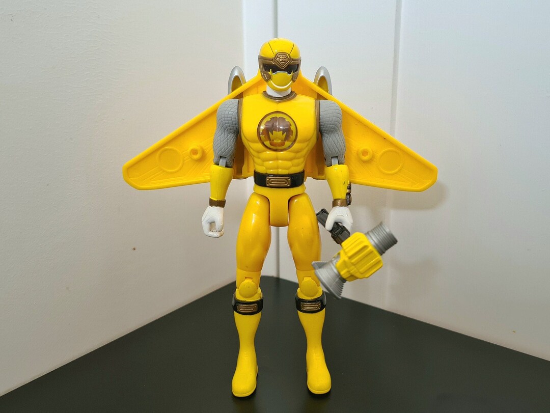 Vintage Power Rangers Ninja Storm Ninja Flash Yellow Wind Ranger Bandai ...