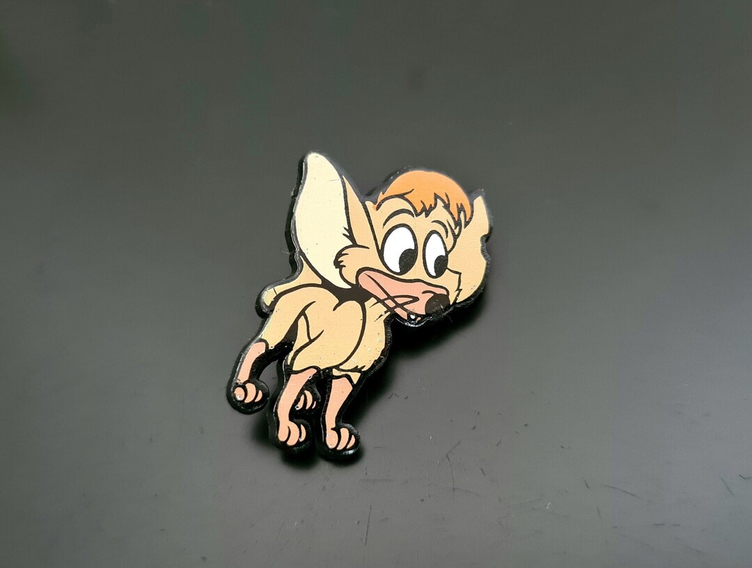 Vintage Disney Oliver and Company Character Tito Enamel Plastic Pin ...