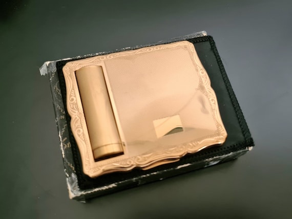 Vintage Stratton England Gold Tone Engine Turned Fron… - Gem