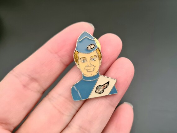 Vintage Thunderbirds Alan Tracy Enamel Pin Badge 1988 - Gem