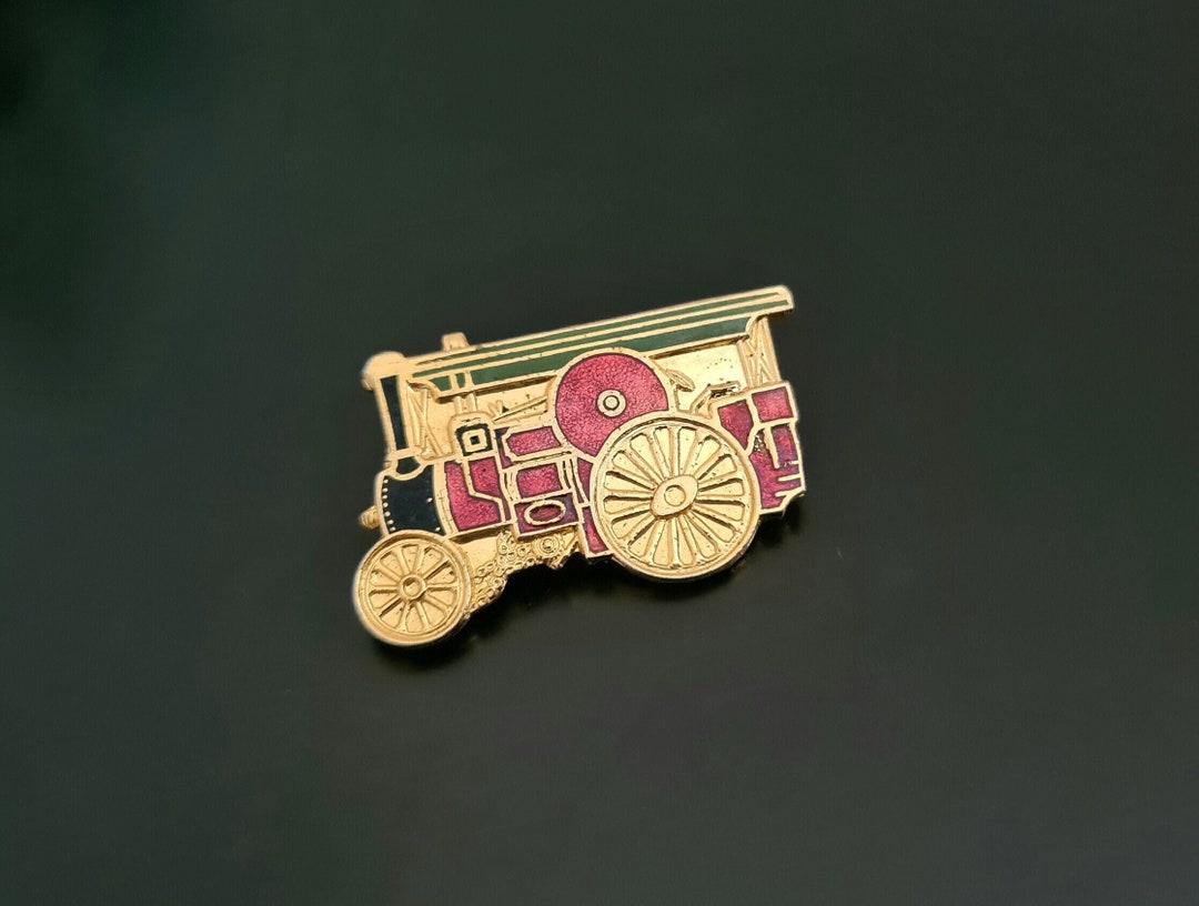 Vintage Enamel Locomotive Traction Engine Pin Badge/brooch in - Etsy