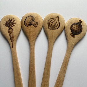 Wooden Spoon Pyrography Hand-burned - Etsy