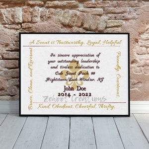 Scout Leader Appreciation Certificate Printable - BSA Leader Award ...