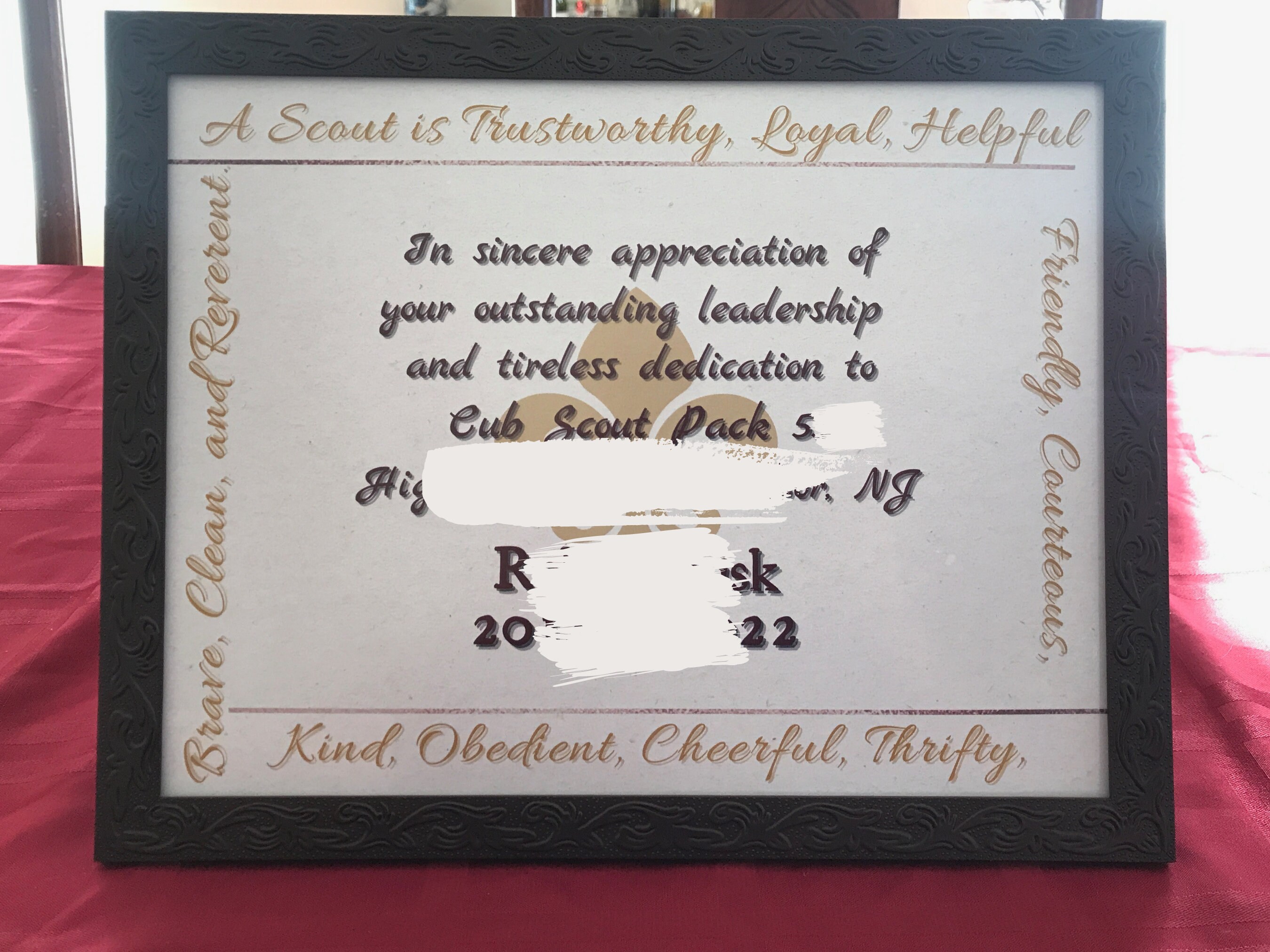 Scout Leader Appreciation Certificate Printable - BSA Leader Award ...