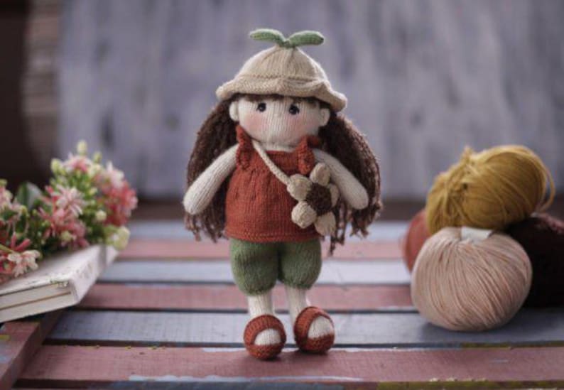 Dreamy Doll Amel Knitting Pattern, Knitted Toy Tutorial (PDF Download ...