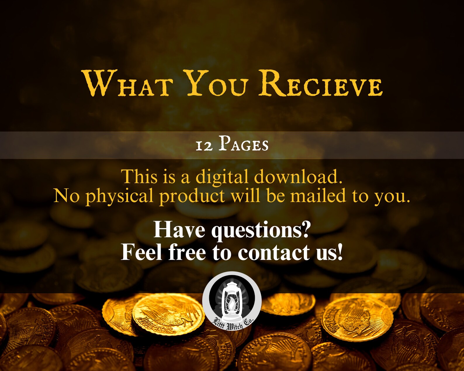 Coin Blessing Witch Spell for Good Luck and Financial Abundance Bless ...