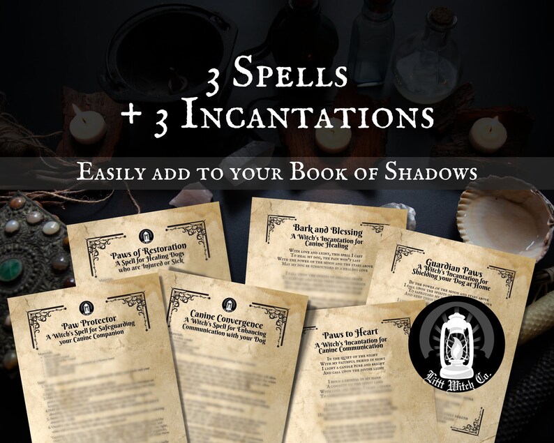 Dog Spell Bundle: Healing, Protection, Communication (PDF Downloadable ...