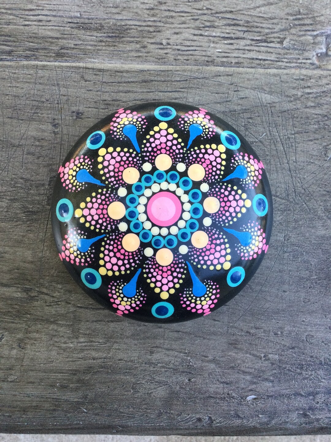 Pretty Dot Mandala on Vinyl Record - Etsy