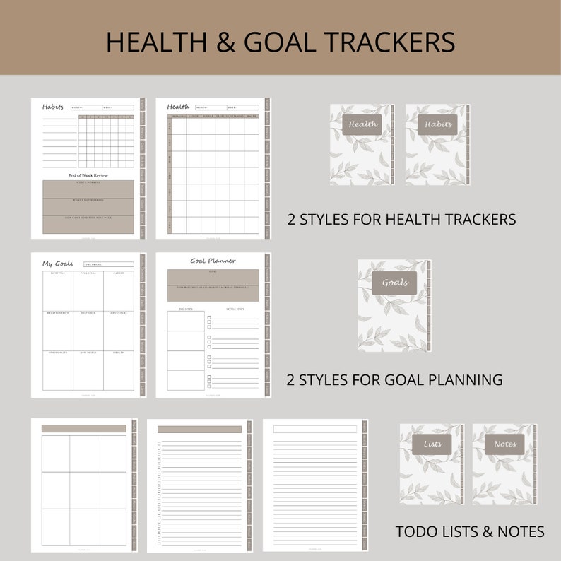 Life Planner Digital & Printable, Daily, Weekly, Monthly, and Yearly ...