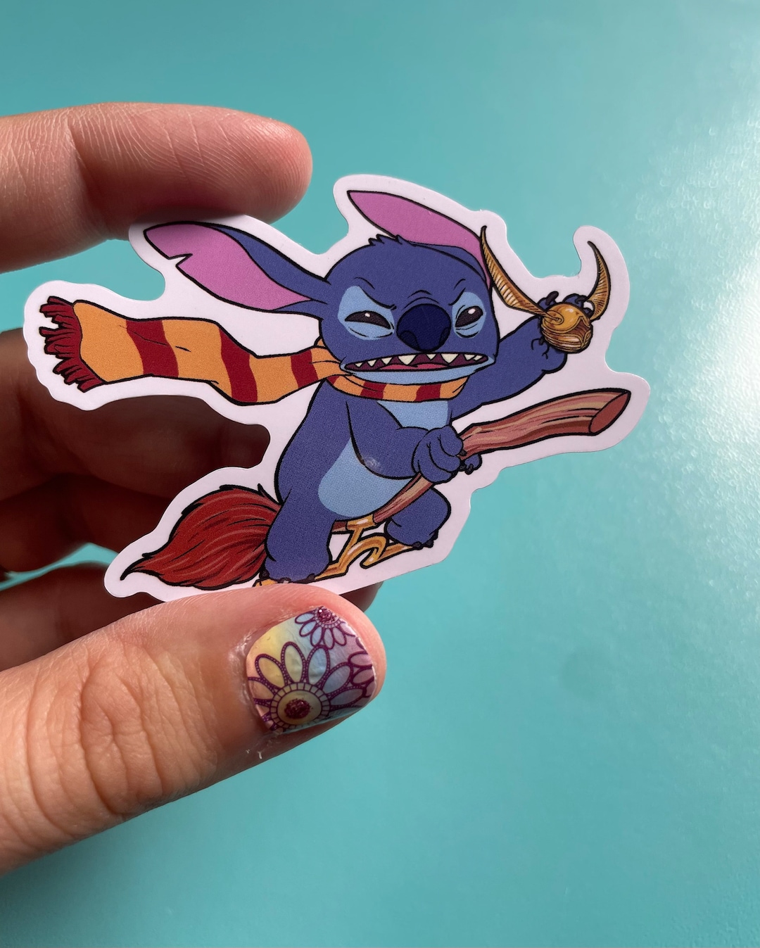 Stitch Broom Sticker 3" Vinyl Wizard Inspired Disney Lilo and Stitch ...