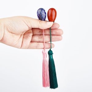 Yin Yang Jade With Tassel for Couples, Attractive Pair of Crystal Eggs ...